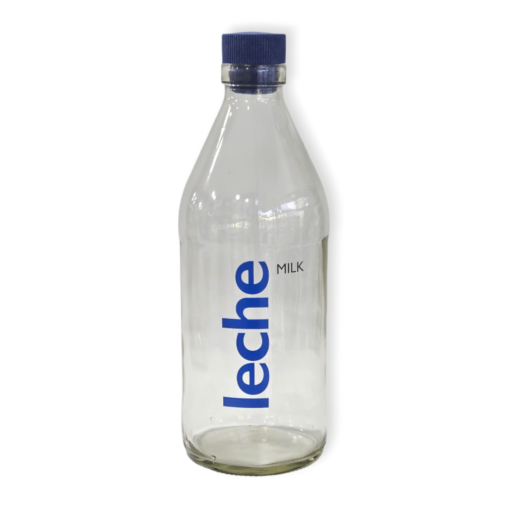 Botella Vidrio Leche 1 Lt c/ Tapon – OSSIL Envases